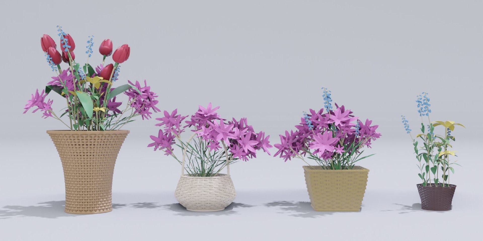 3D Flowerbasket model in Blender - TurboSquid 1982730