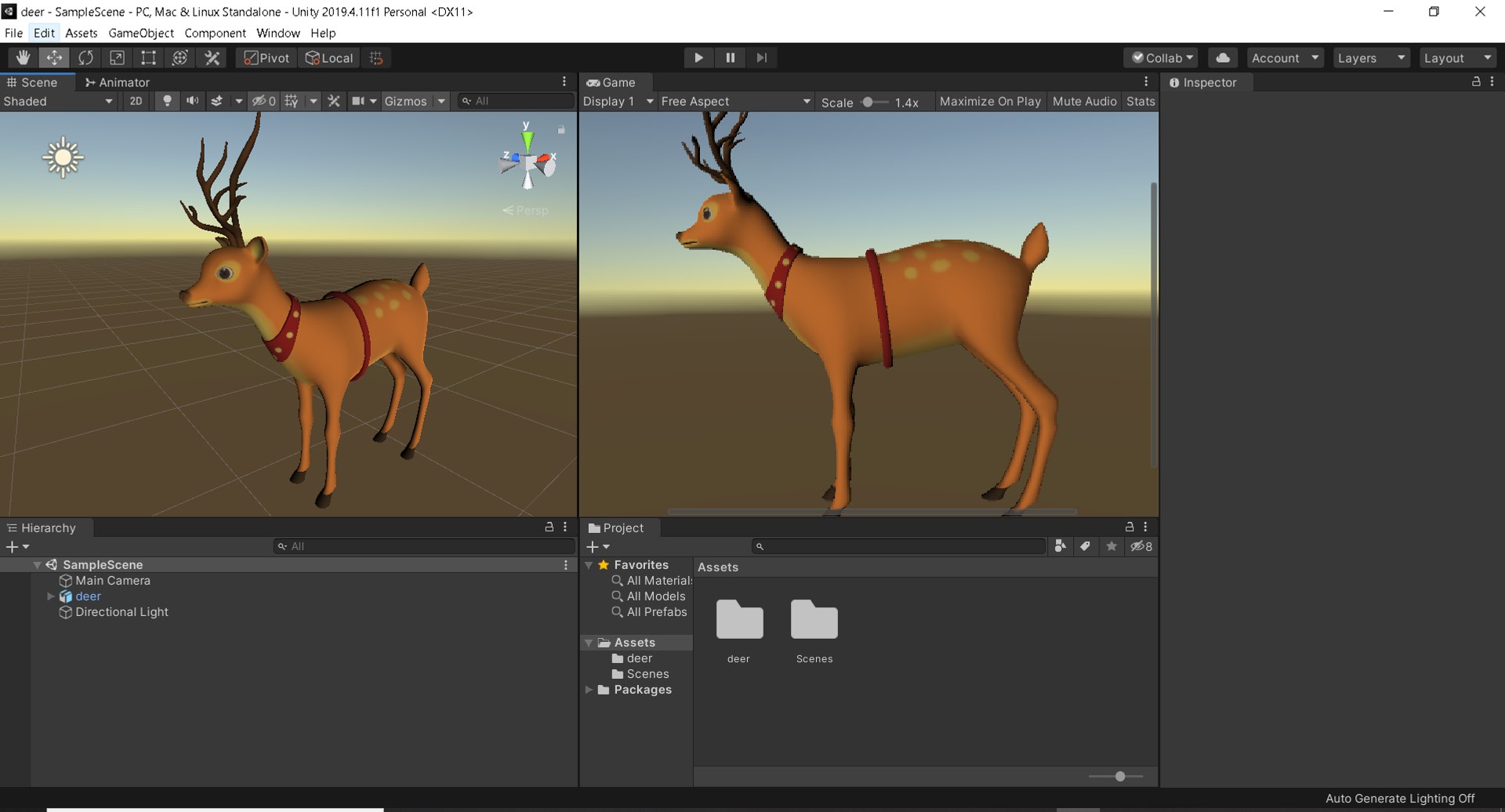 3D Model Cartoon Deer Game Ready - TurboSquid 1750575