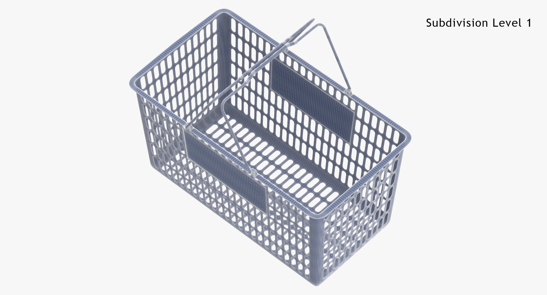 3D Hand Carry Shopping Baskets Metal Handle Single Red Black Blue and ...