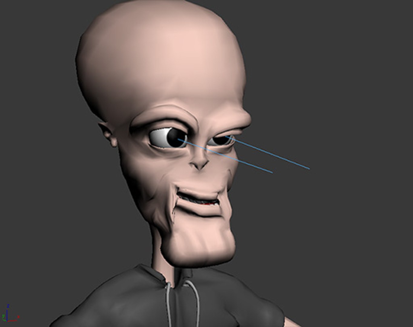 Rigged Character Freaky Guy 3d Model
