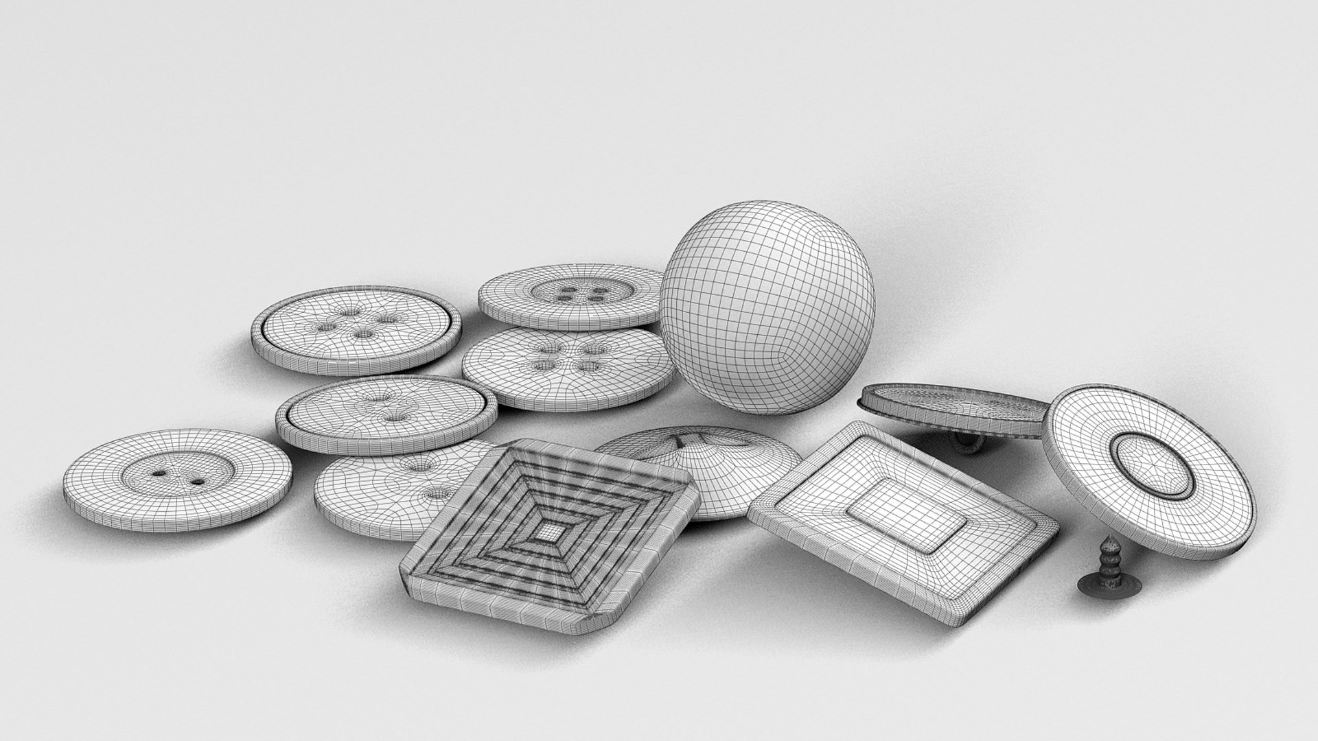 3D Model Buttons 3D Model - TurboSquid 1772881