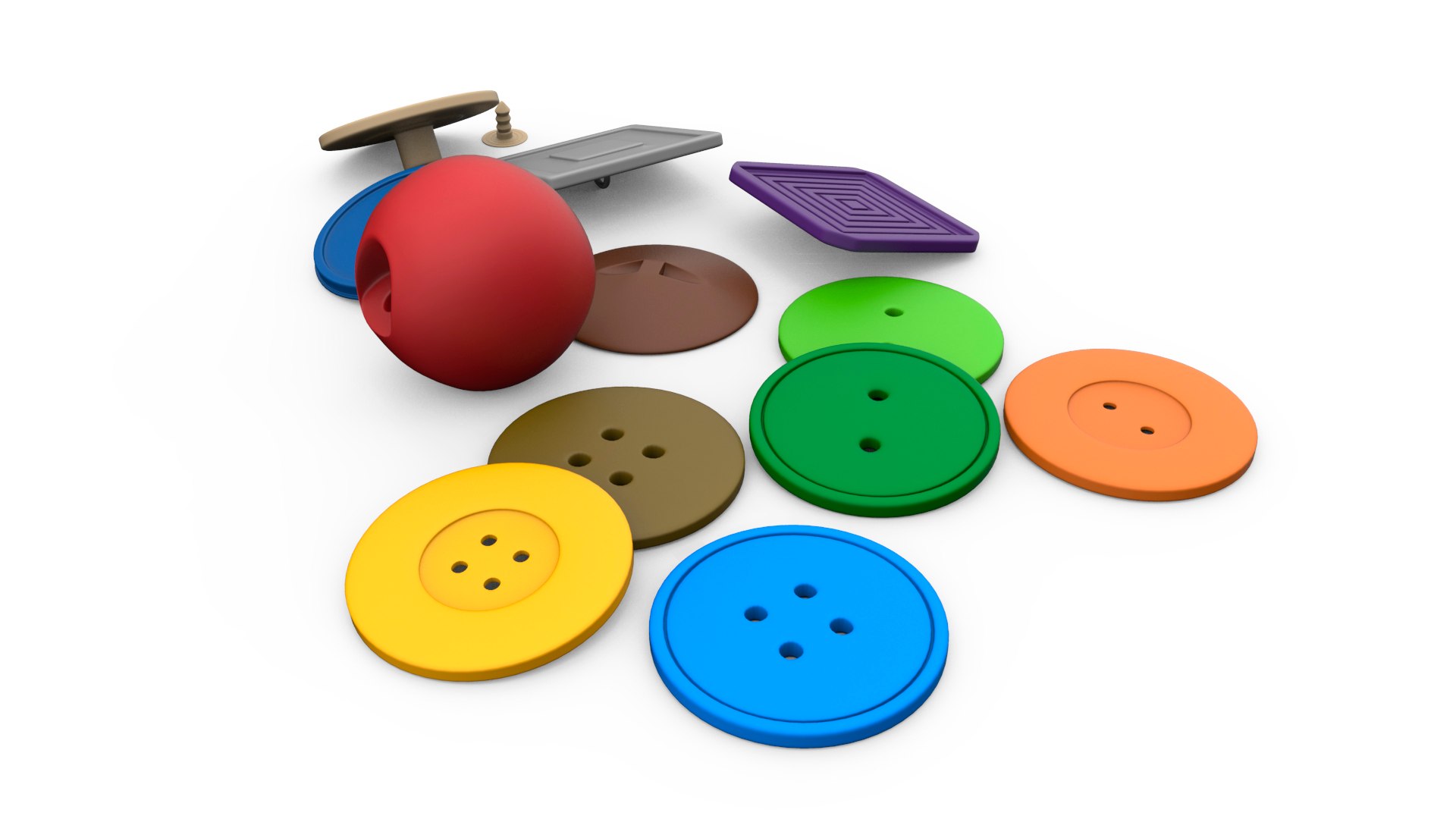 3D Model Buttons 3D Model - TurboSquid 1772881