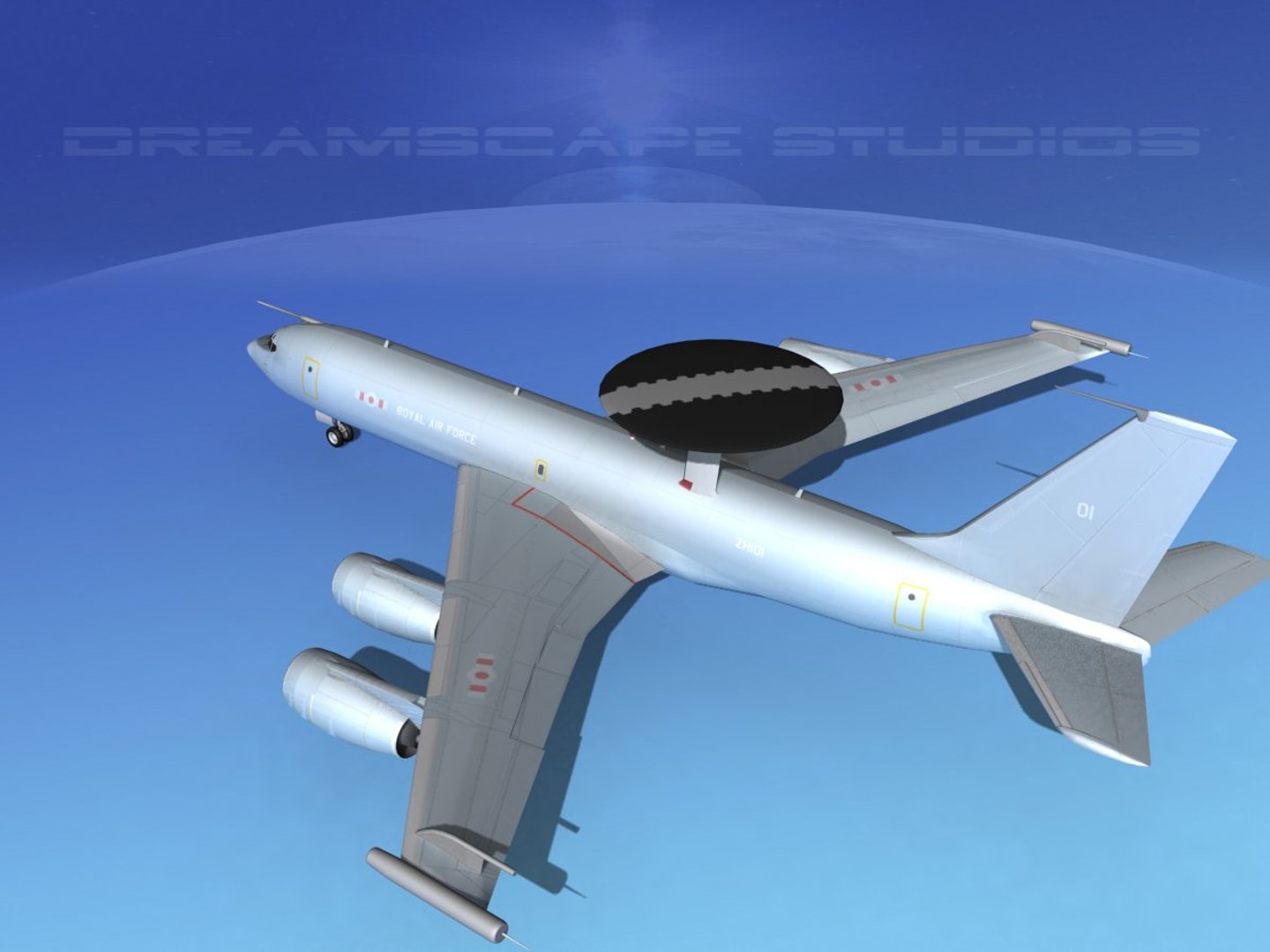 Boeing E-3 Sentry 3d Obj