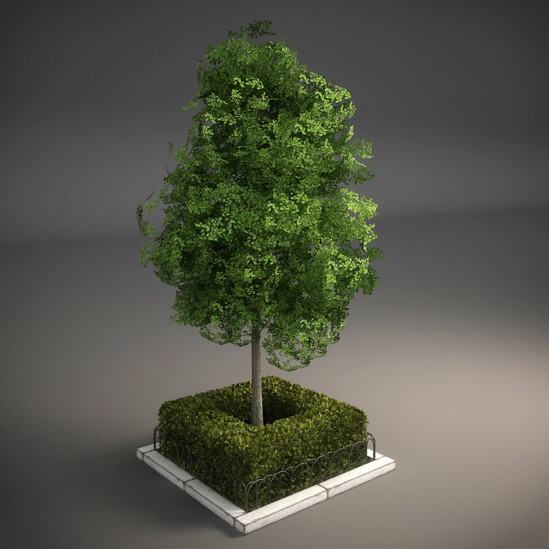 3d tree planter street