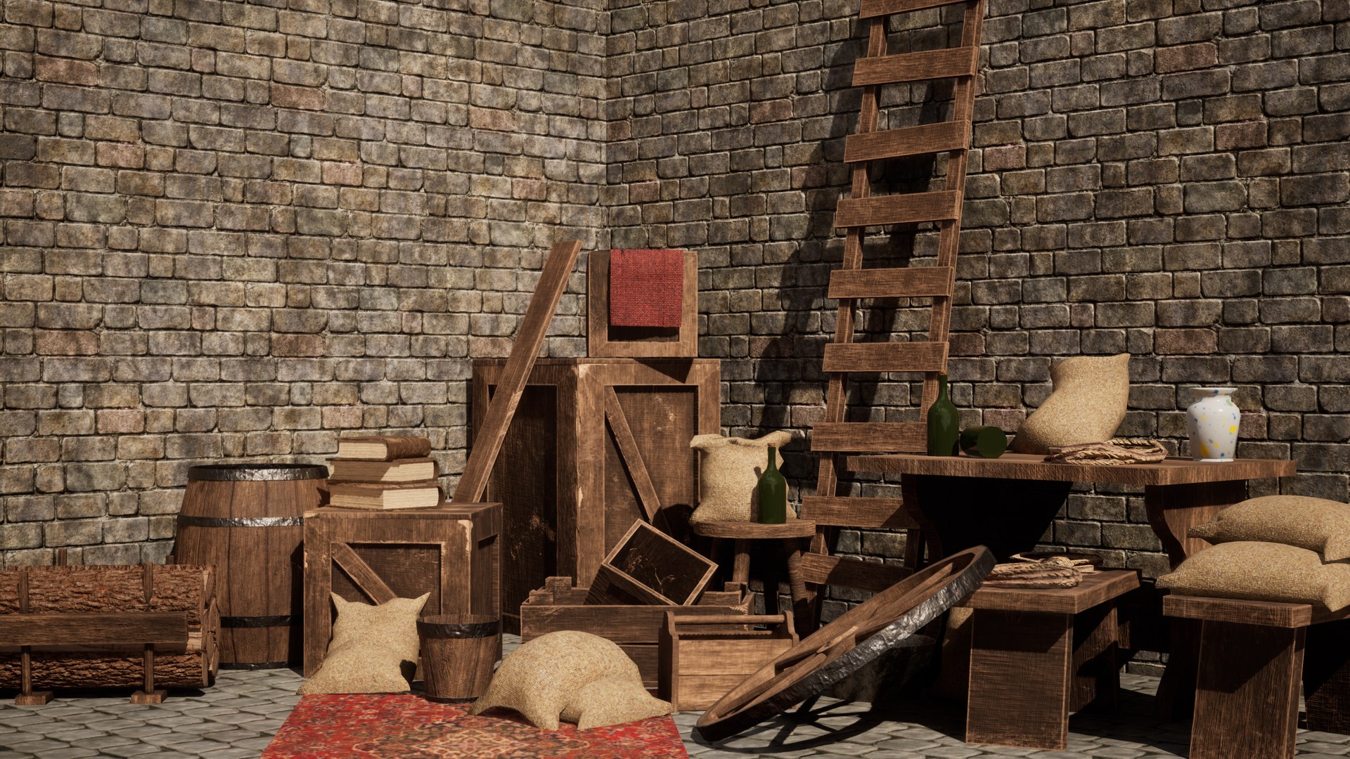 Medieval Props Pack 3D Model - TurboSquid 2253754