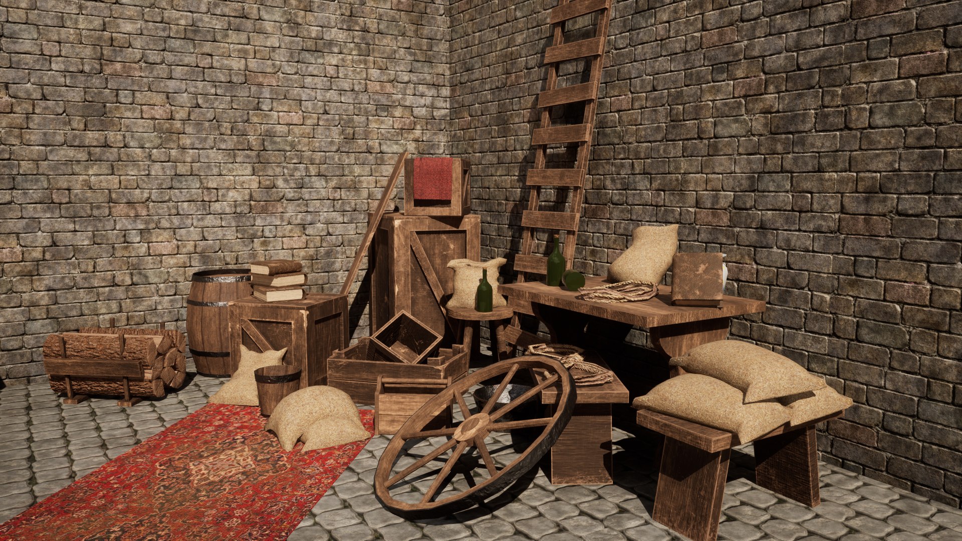 Medieval Props Pack 3D Model - TurboSquid 2253754