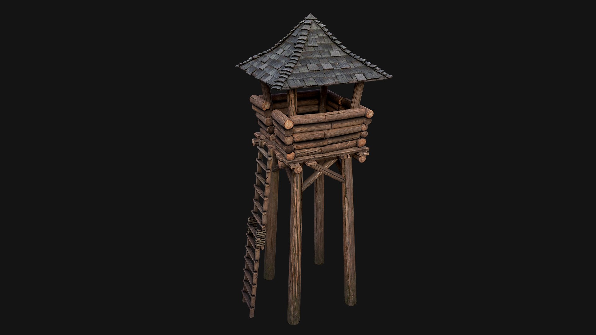 Medieval Lookout Tower 3D - TurboSquid 1958269