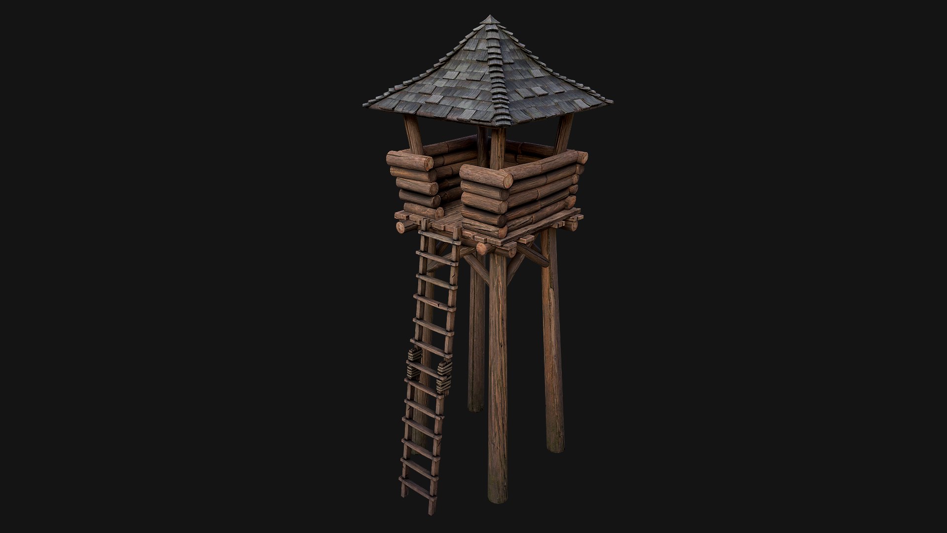 Medieval Lookout Tower 3D - TurboSquid 1958269