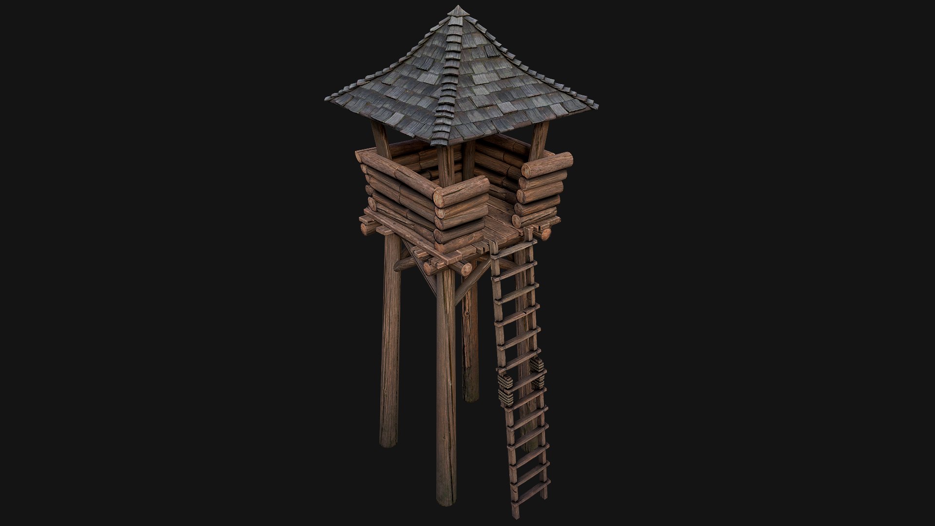 Medieval Lookout Tower 3D - TurboSquid 1958269