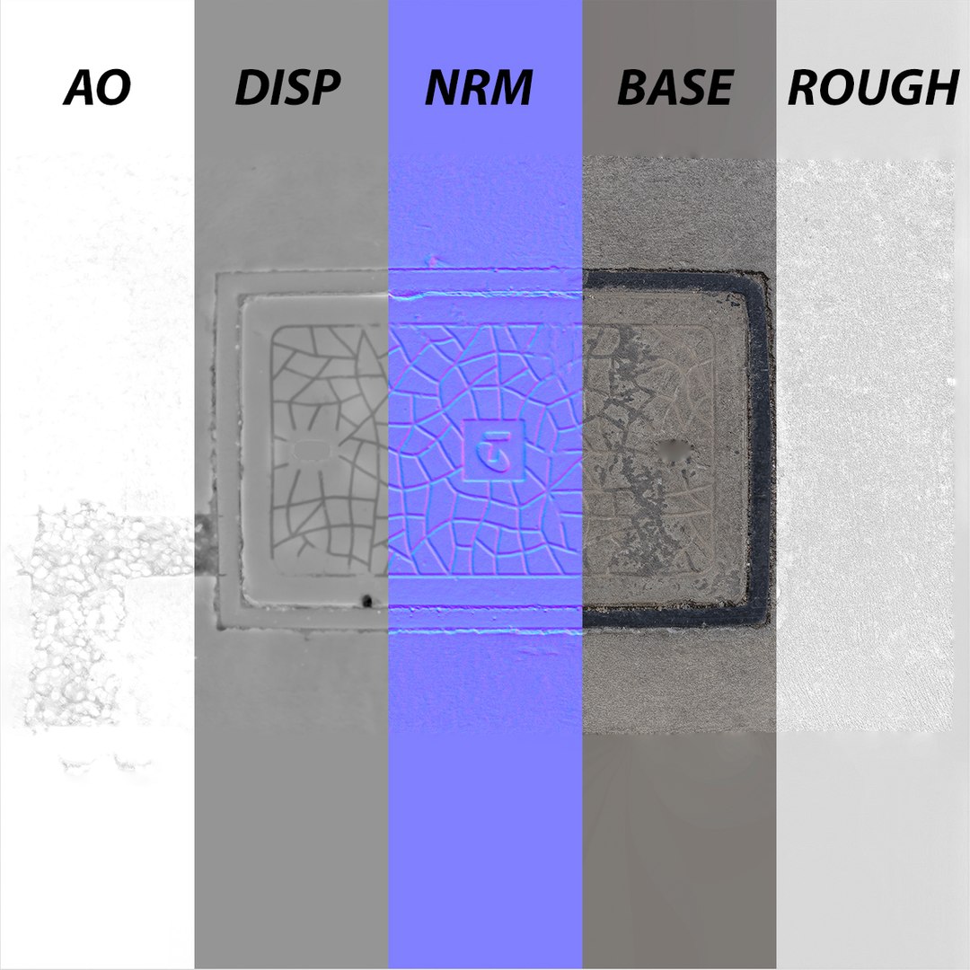 3D Concrete Utility Cover 8k - TurboSquid 1418892