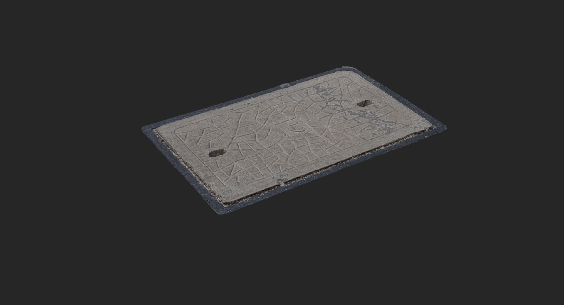3D Concrete Utility Cover 8k - TurboSquid 1418892
