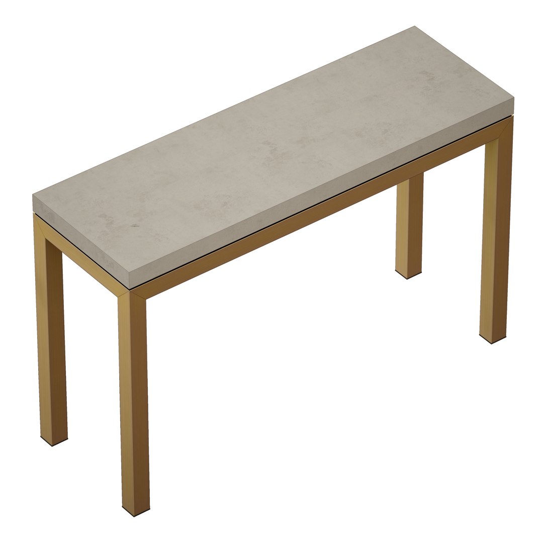 Console Concrete Brass 3D Model - TurboSquid 1676896