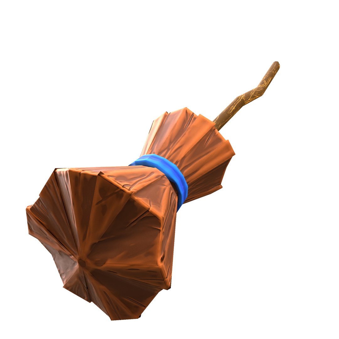 Low-poly Of Stylized WitchBroom A Low-poly 3D Collection 3D Model ...