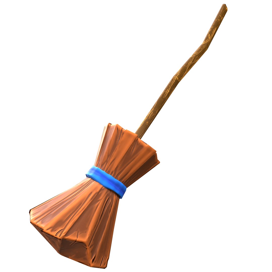 Low-poly Of Stylized WitchBroom A Low-poly 3D Collection 3D Model ...