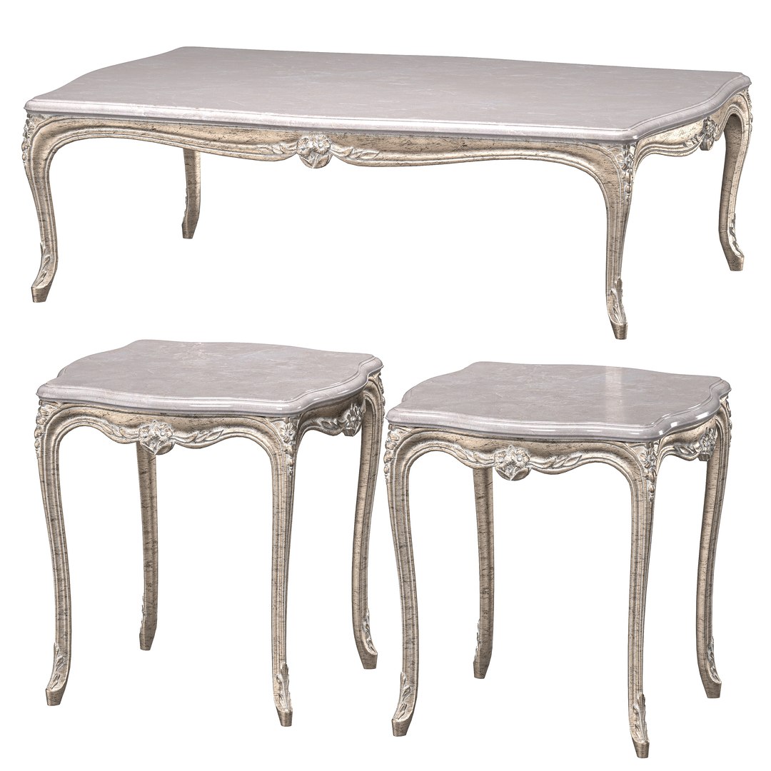 3D Antique Louis Coffee Table Art 245 Model - TurboSquid 2254652