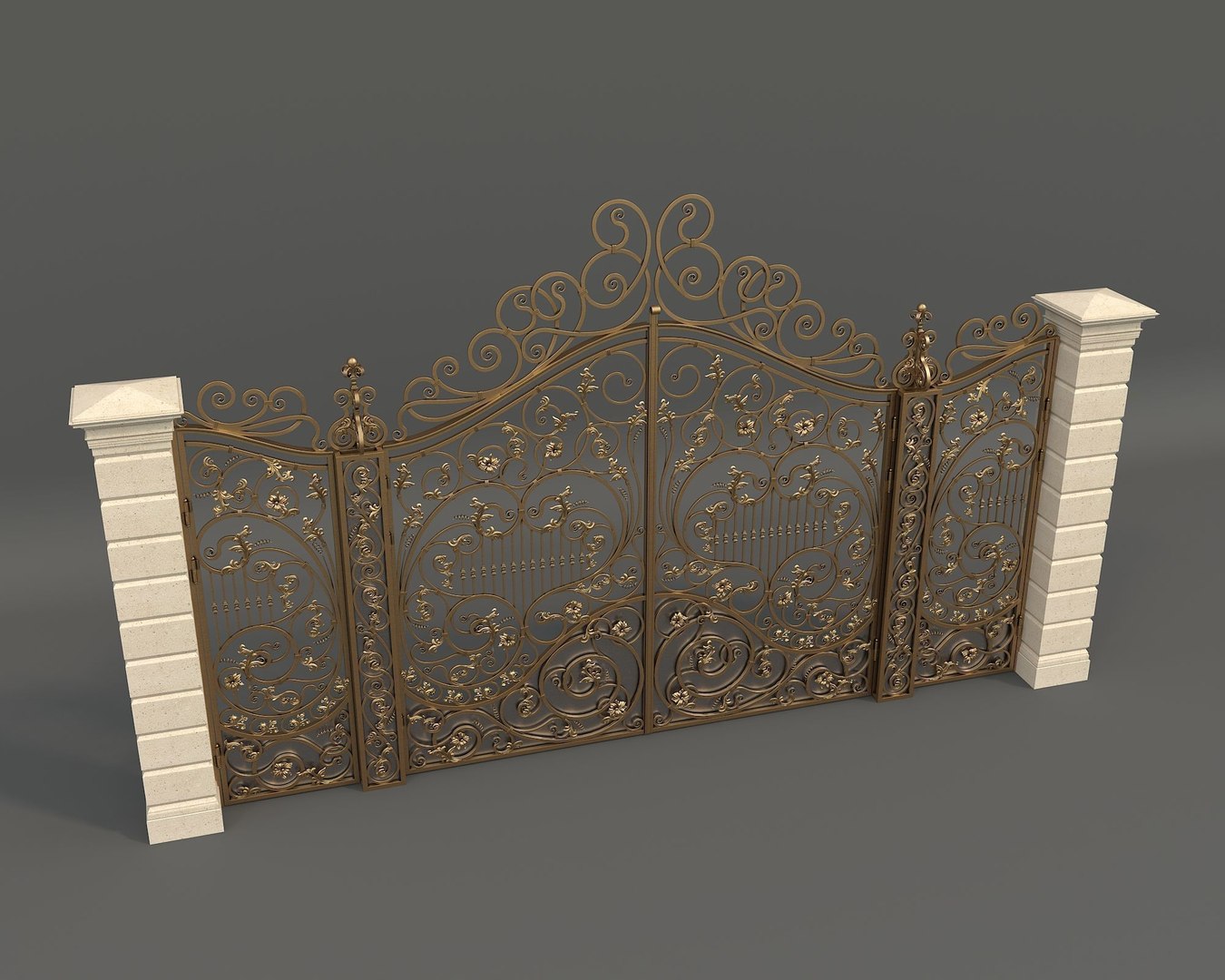 Classic European Style Mansion Gate 7 Model - TurboSquid 2277555