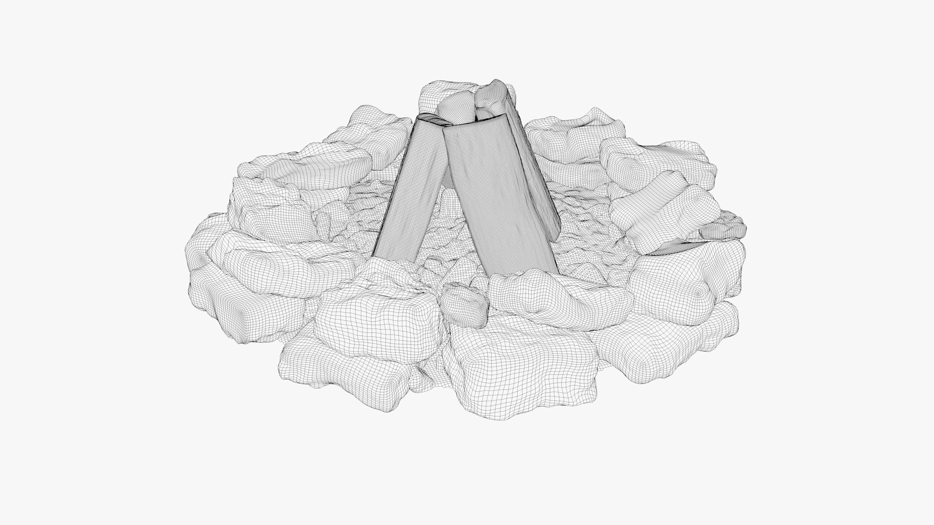 3D Campfire With Loop Fire Simulation Model - TurboSquid 1998555