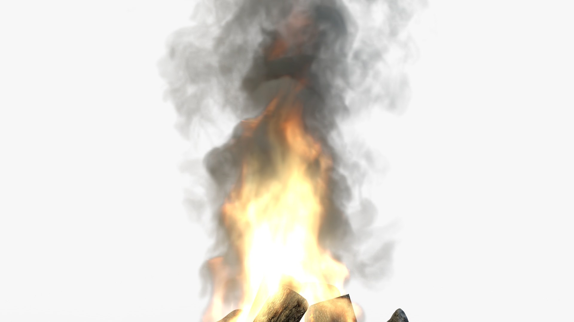 3D Campfire With Loop Fire Simulation Model - TurboSquid 1998555