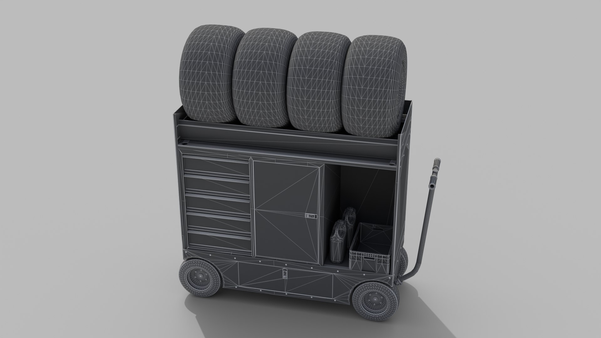 3D Tire Rack Cart 9 Model - TurboSquid 2301201