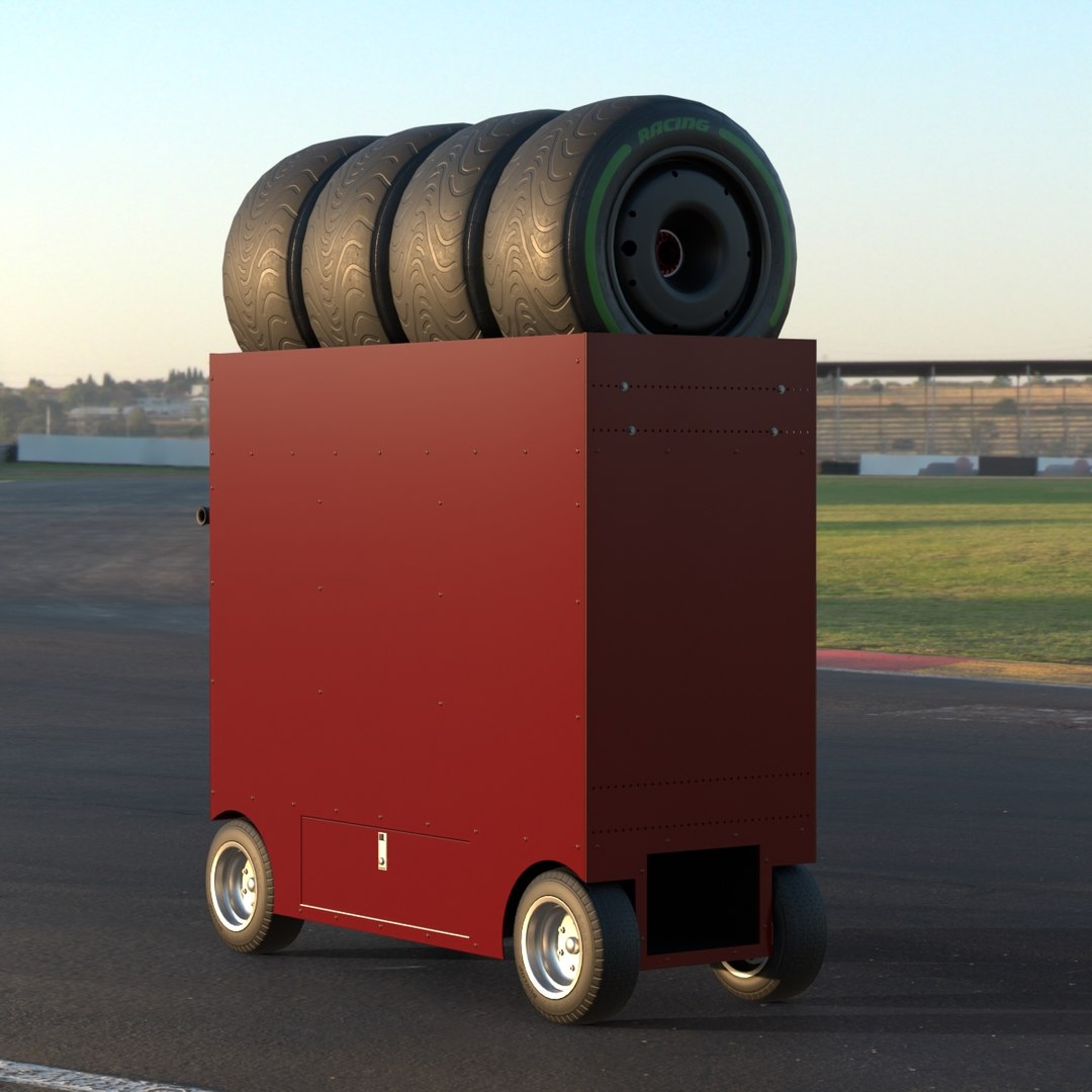 3D Tire Rack Cart 9 Model - TurboSquid 2301201