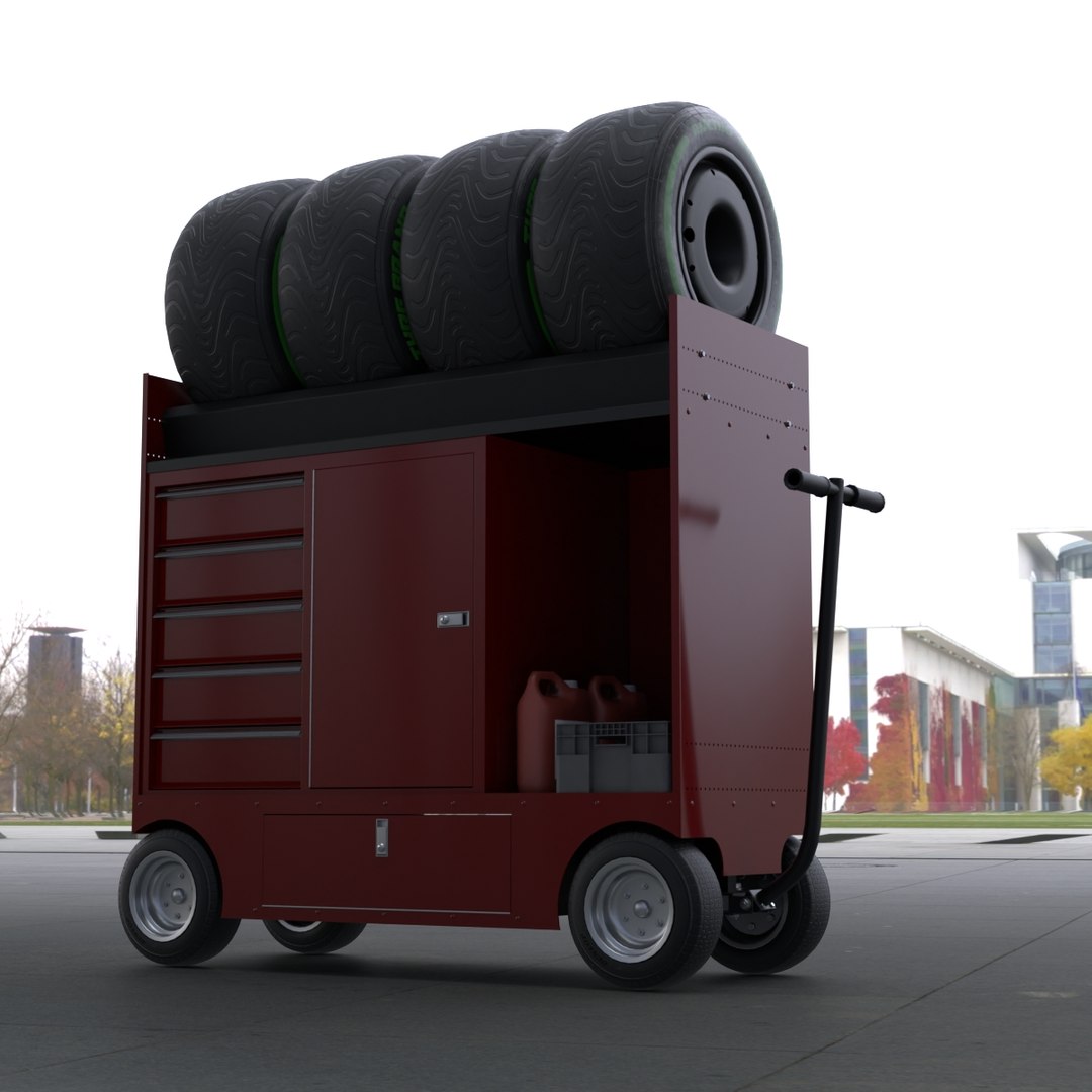 3D Tire Rack Cart 9 Model - TurboSquid 2301201