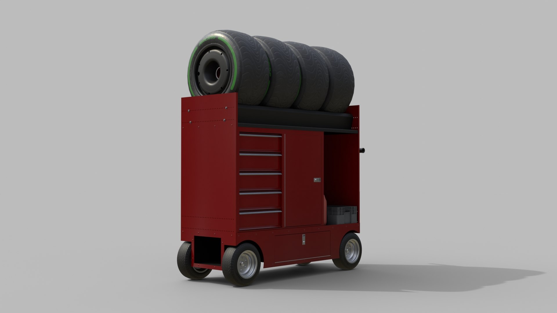 3D Tire Rack Cart 9 Model - TurboSquid 2301201