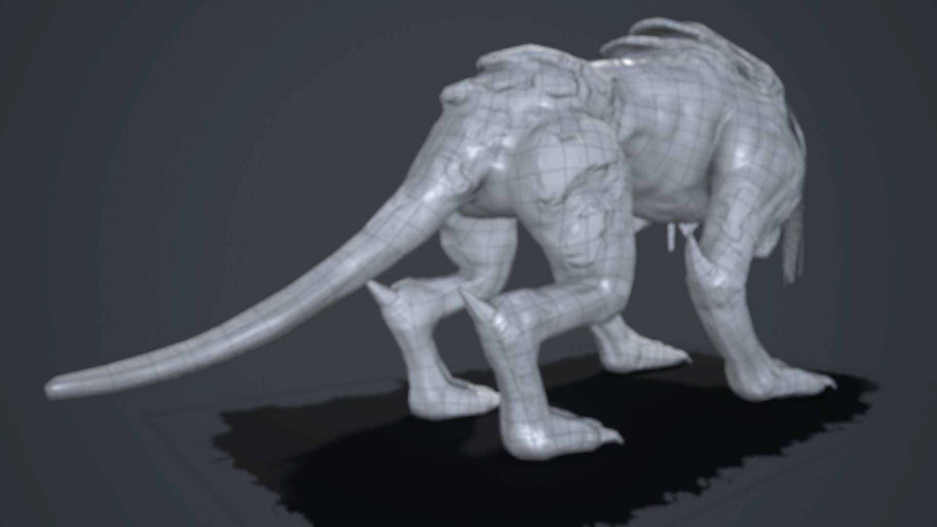 3d Model Of Mutated Monster Dog Animation