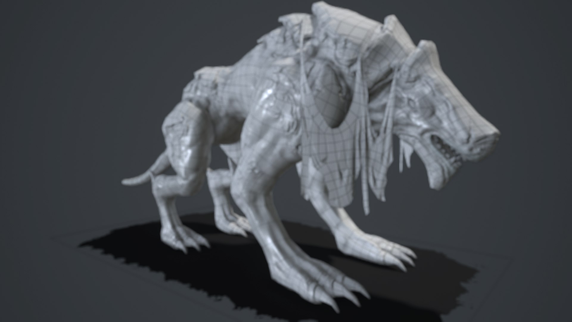 3d Model Of Mutated Monster Dog Animation