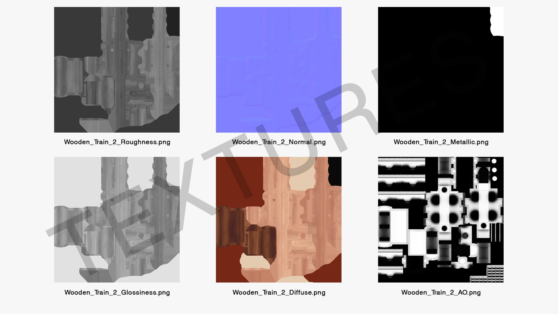 3D Model Wooden Train Collection 2 - TurboSquid 1884760