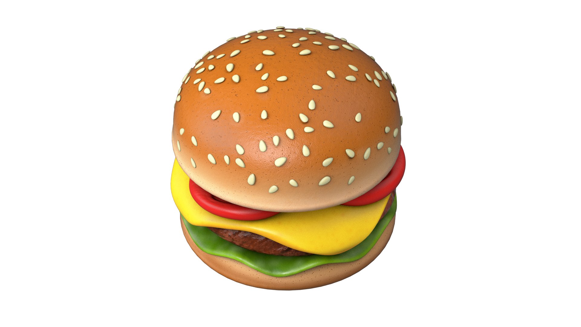 3D Model Cartoon Burger - TurboSquid 2051050