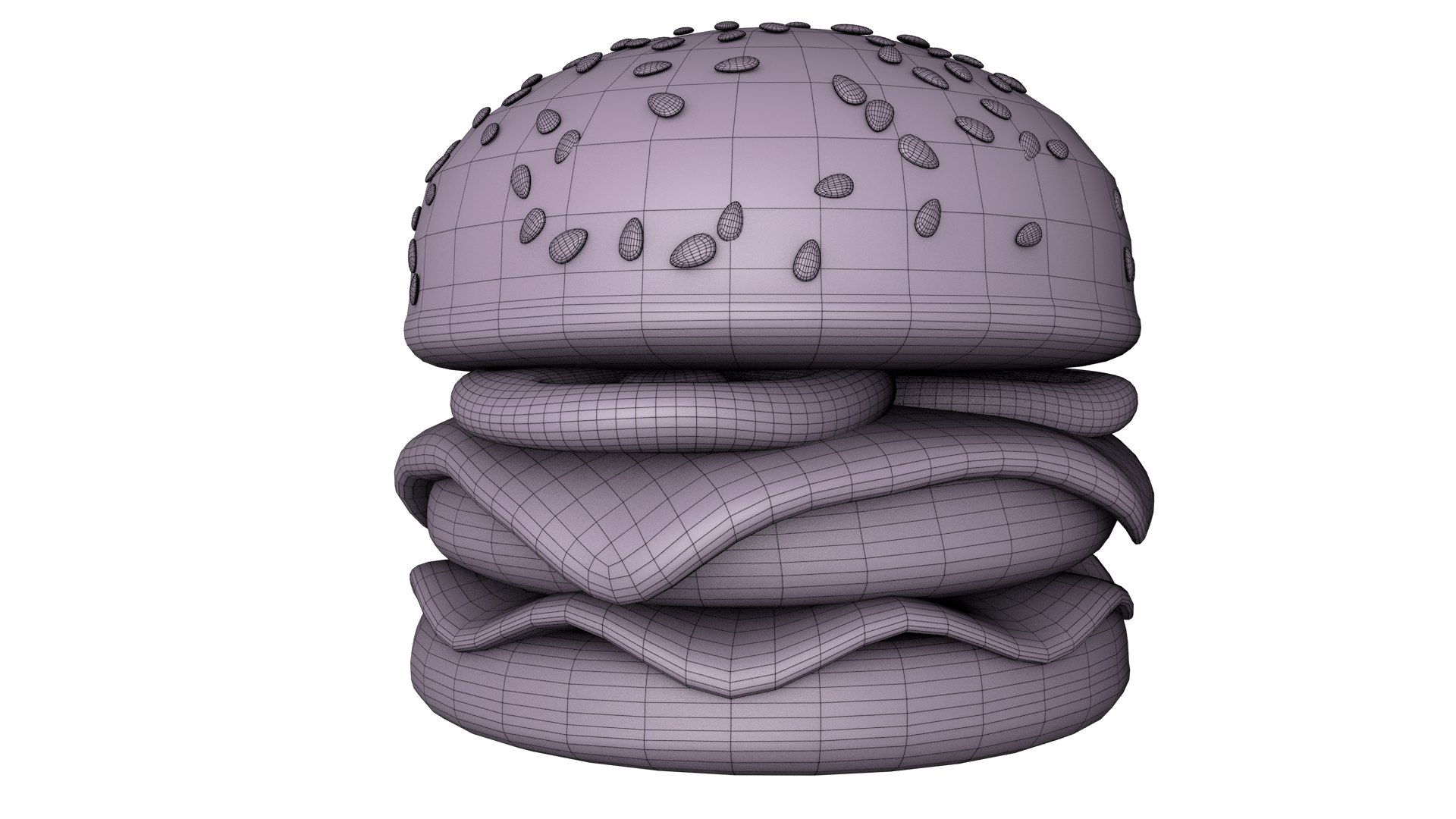 3D Model Cartoon Burger - TurboSquid 2051050