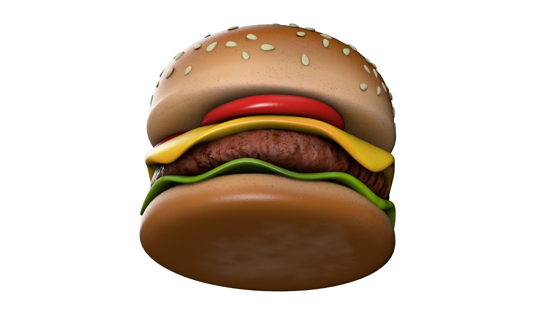 3D Model Cartoon Burger - TurboSquid 2051050