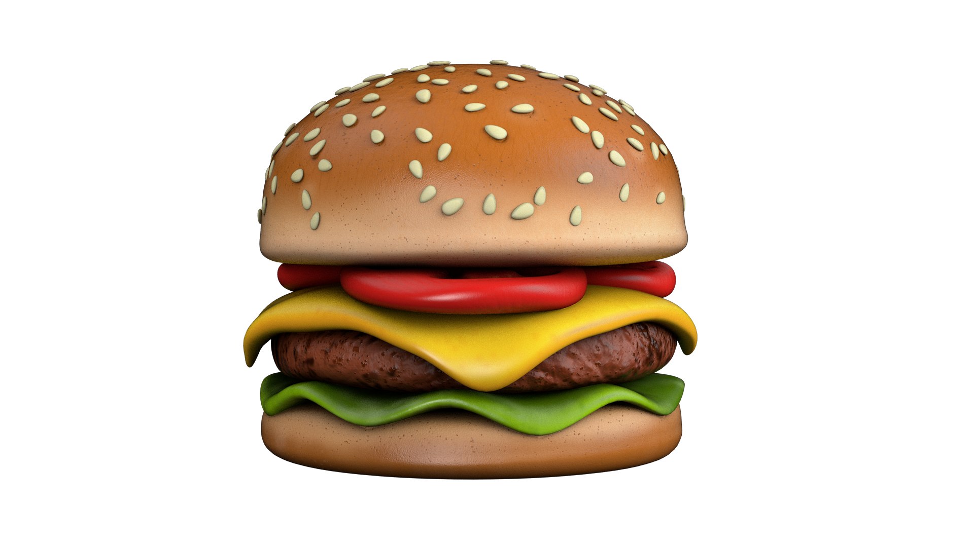 3D Model Cartoon Burger - TurboSquid 2051050