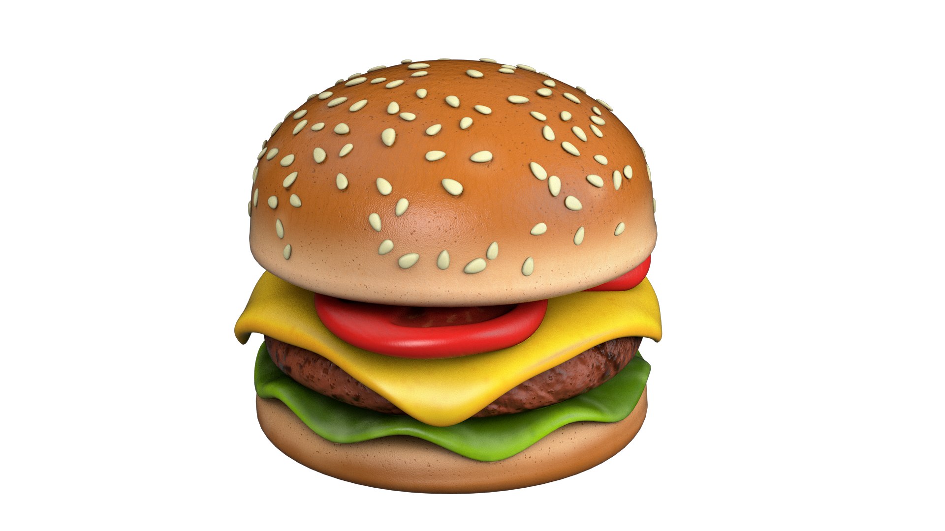 3D Model Cartoon Burger - TurboSquid 2051050
