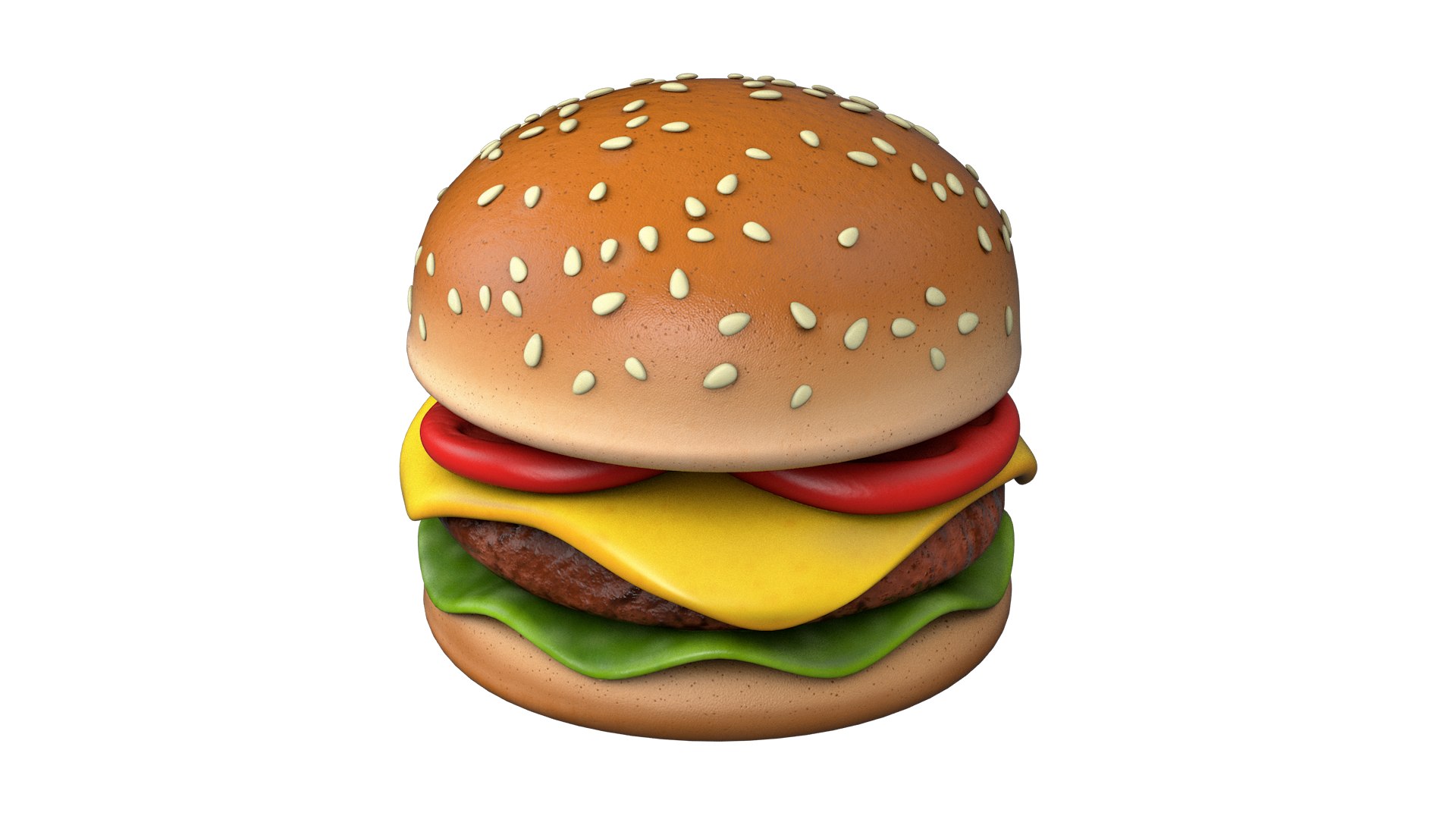 3D Model Cartoon Burger - TurboSquid 2051050