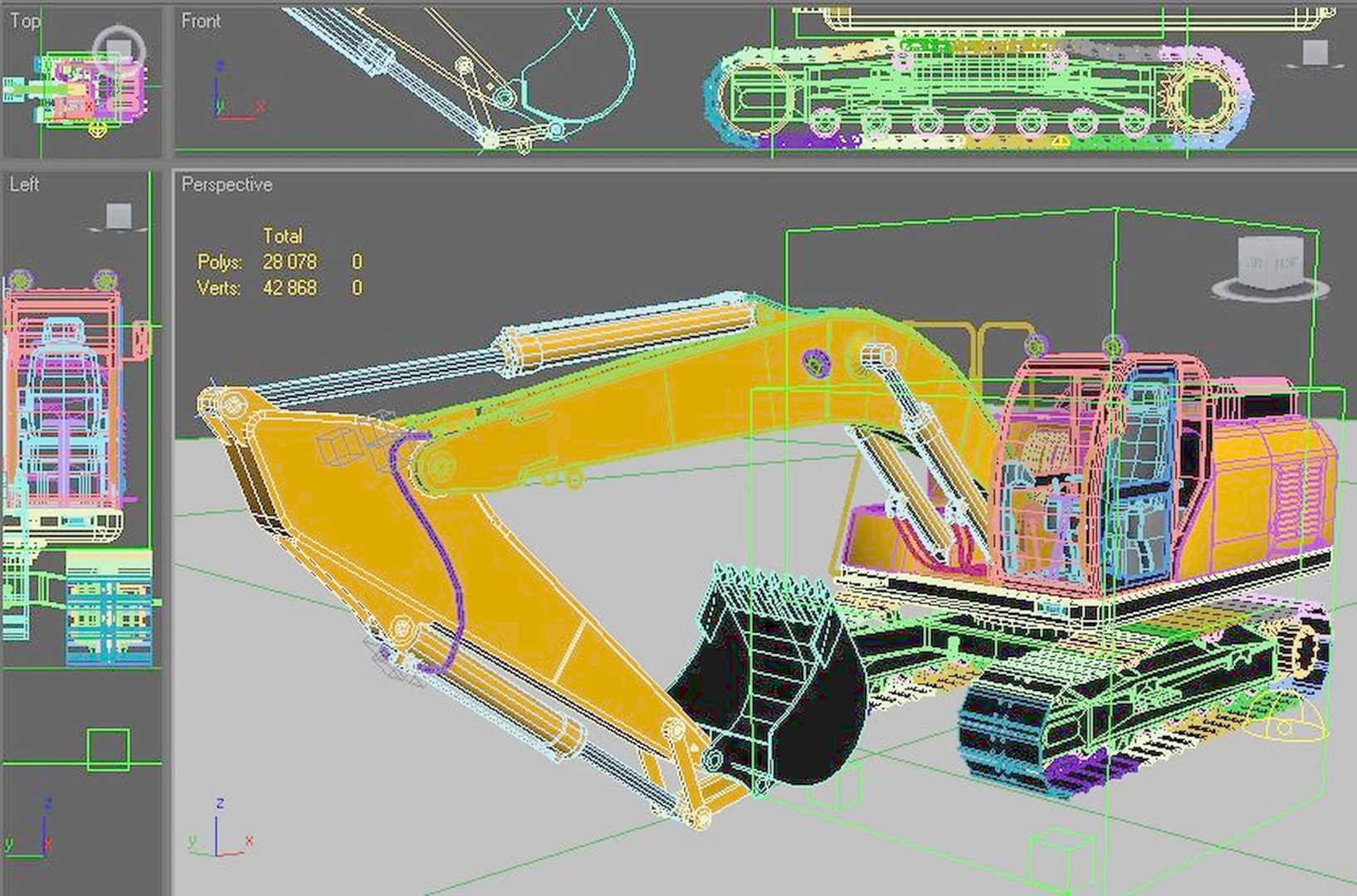 Excavator Rigged 3D Model - TurboSquid 1648436