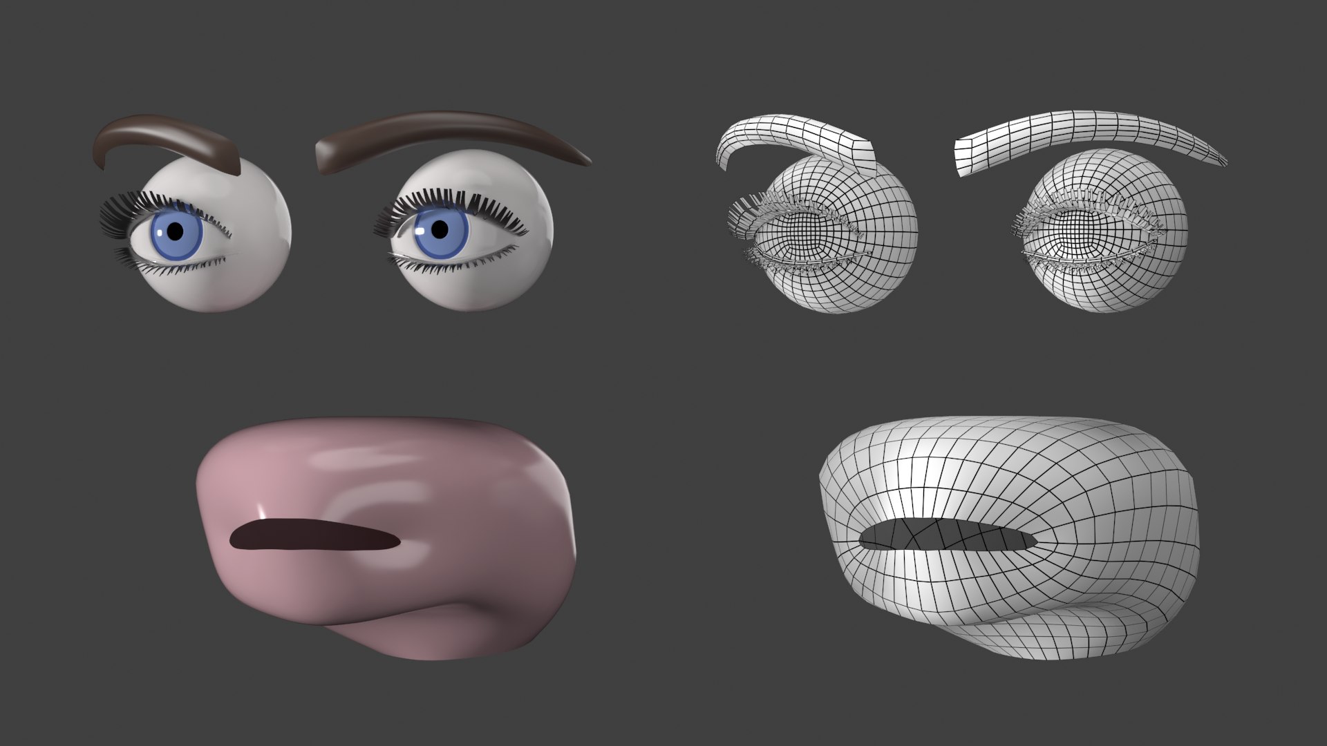 3D Model Stylized Female 01 Head Base Mesh - TurboSquid 2192928