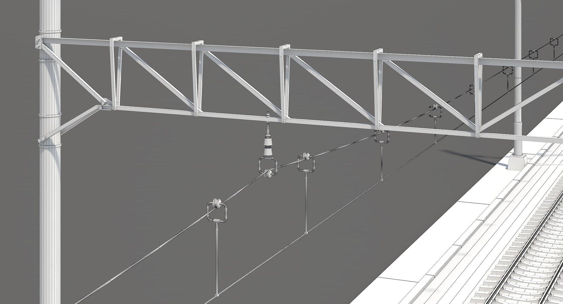 Electrical Line Track Railway JR Section 3D - TurboSquid 2197148