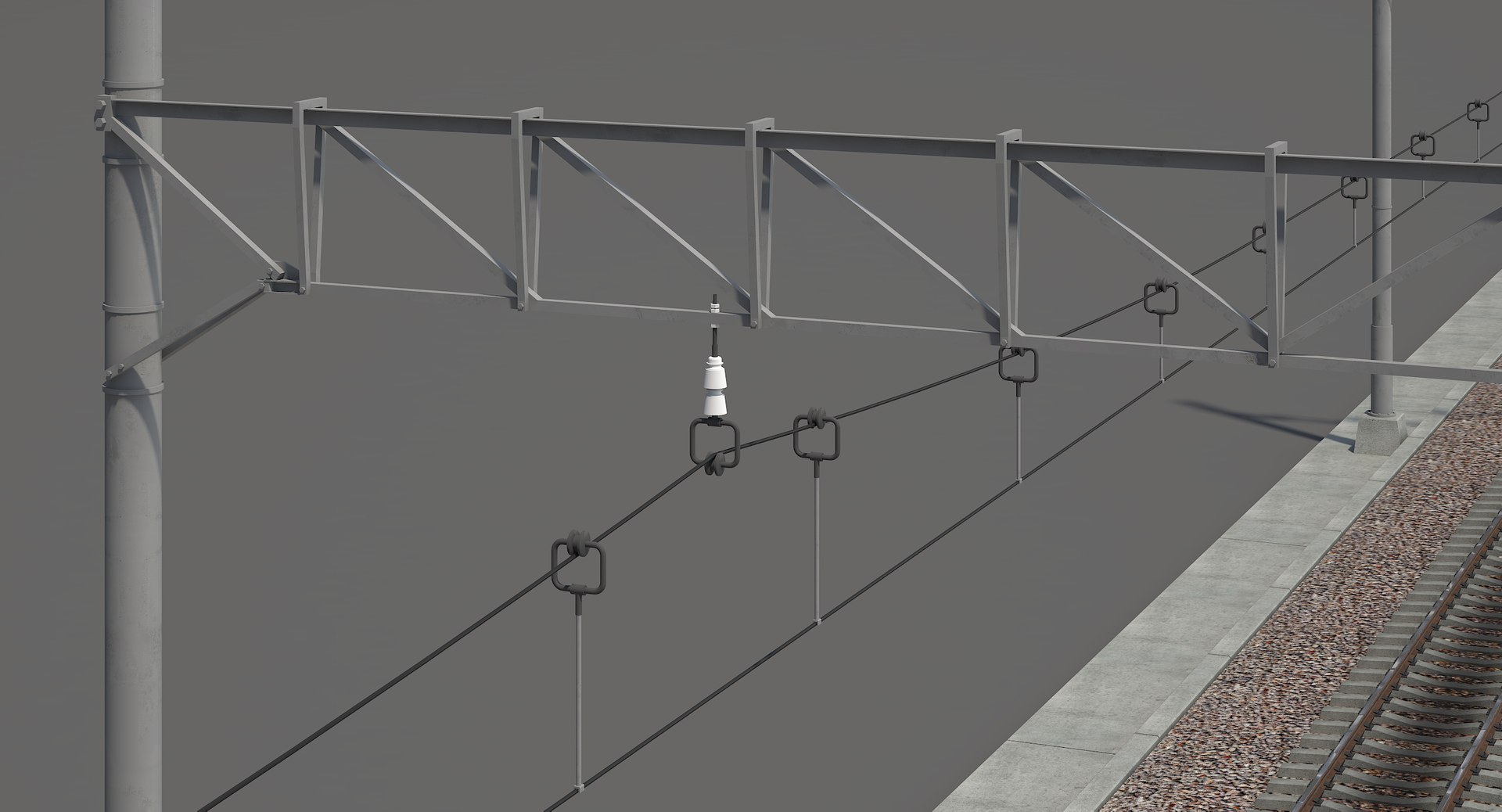 Electrical Line Track Railway JR Section 3D - TurboSquid 2197148