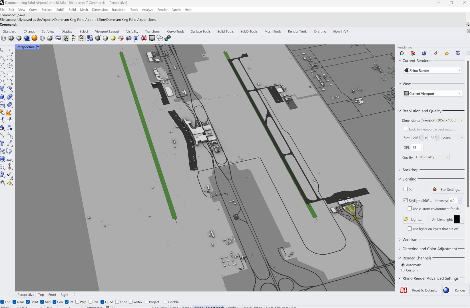 3D Dammam King Fahd Airport Model - TurboSquid 2051784