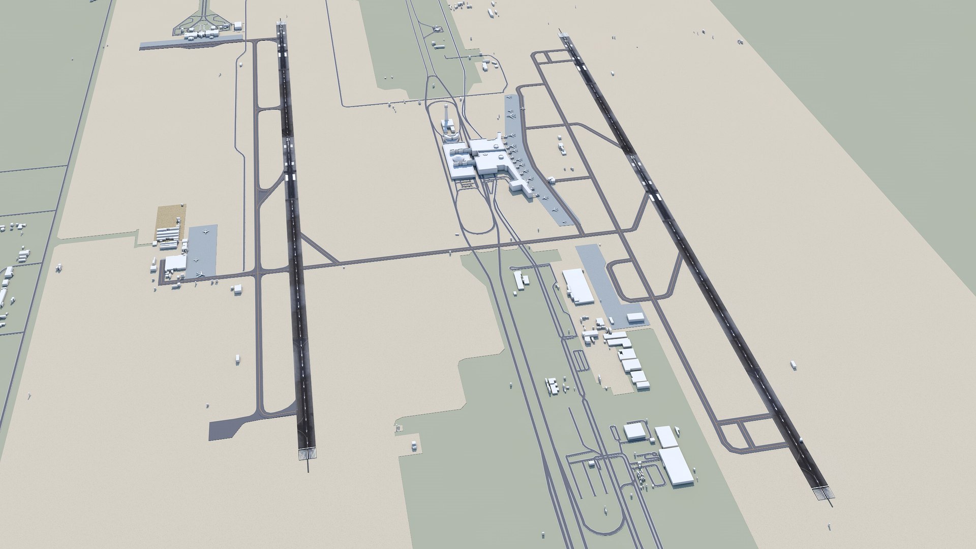 3D Dammam King Fahd Airport Model - TurboSquid 2051784