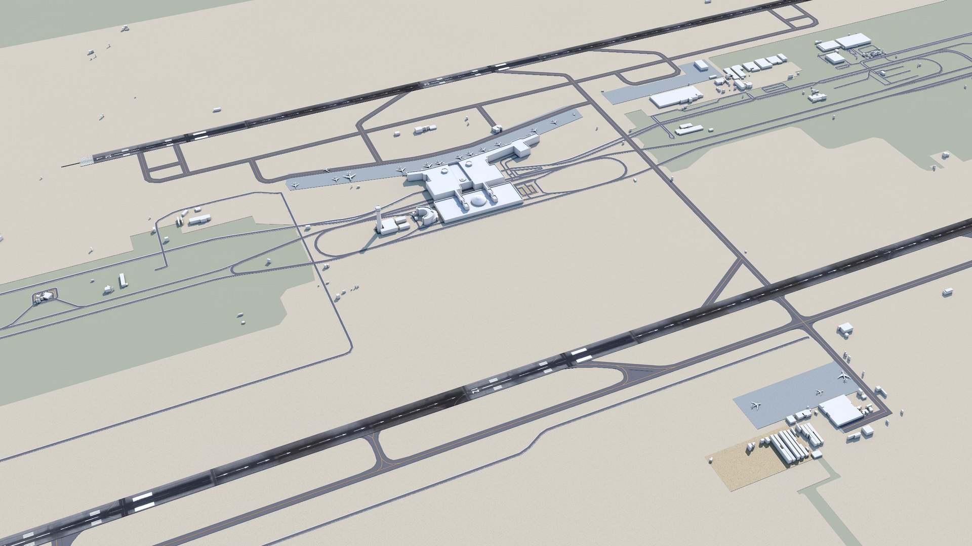 3D Dammam King Fahd Airport Model - TurboSquid 2051784