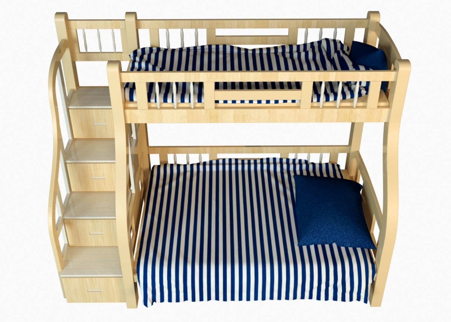 3D Bunk Bed Child Model - TurboSquid 1152187