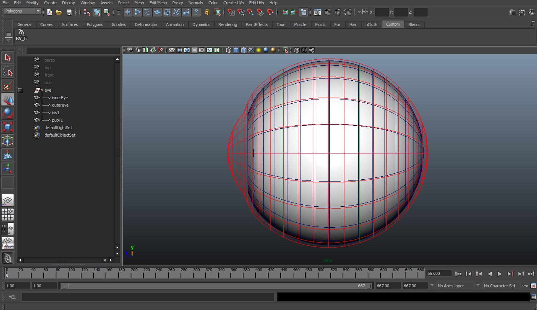 maya character eye