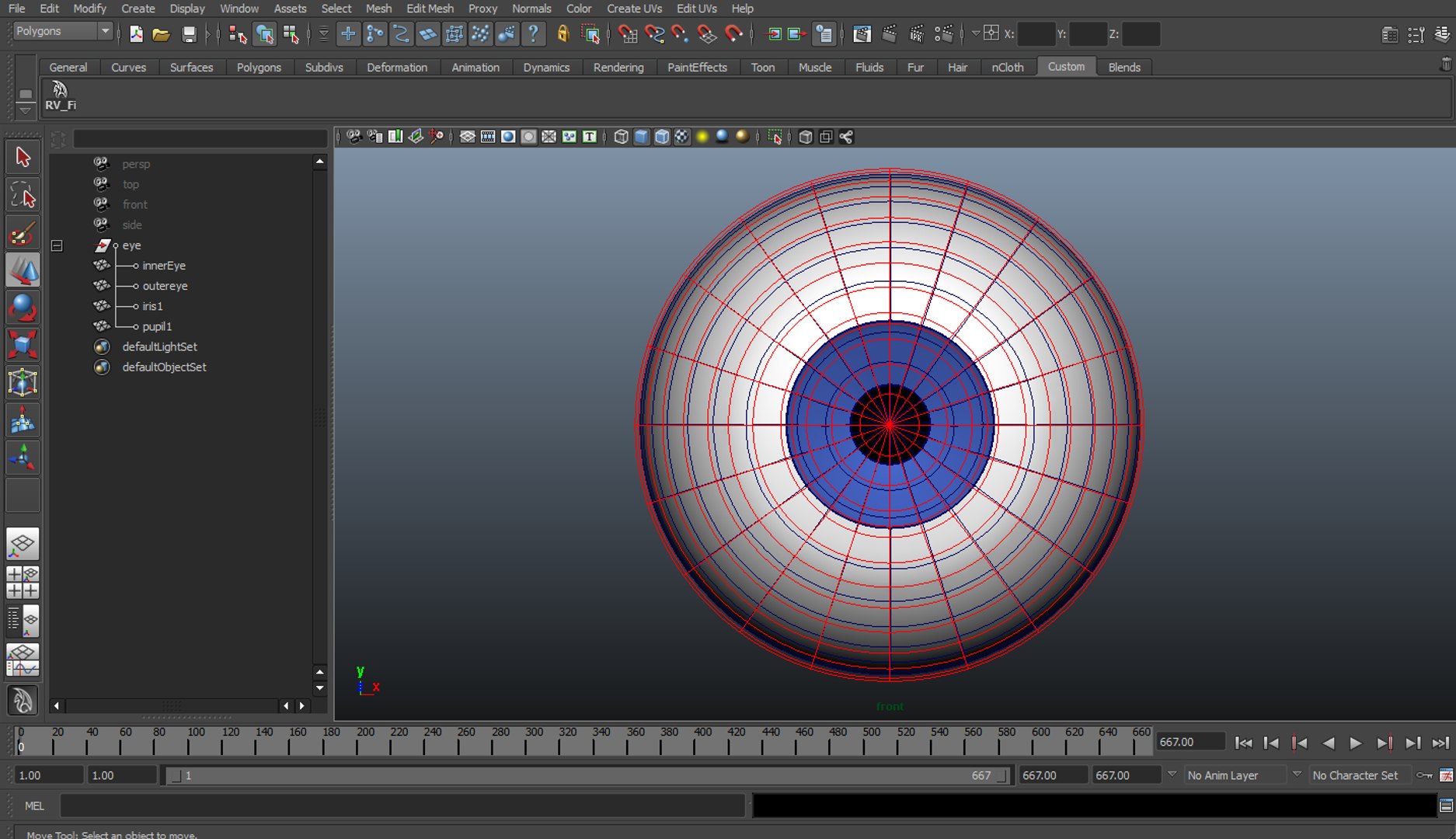 maya character eye