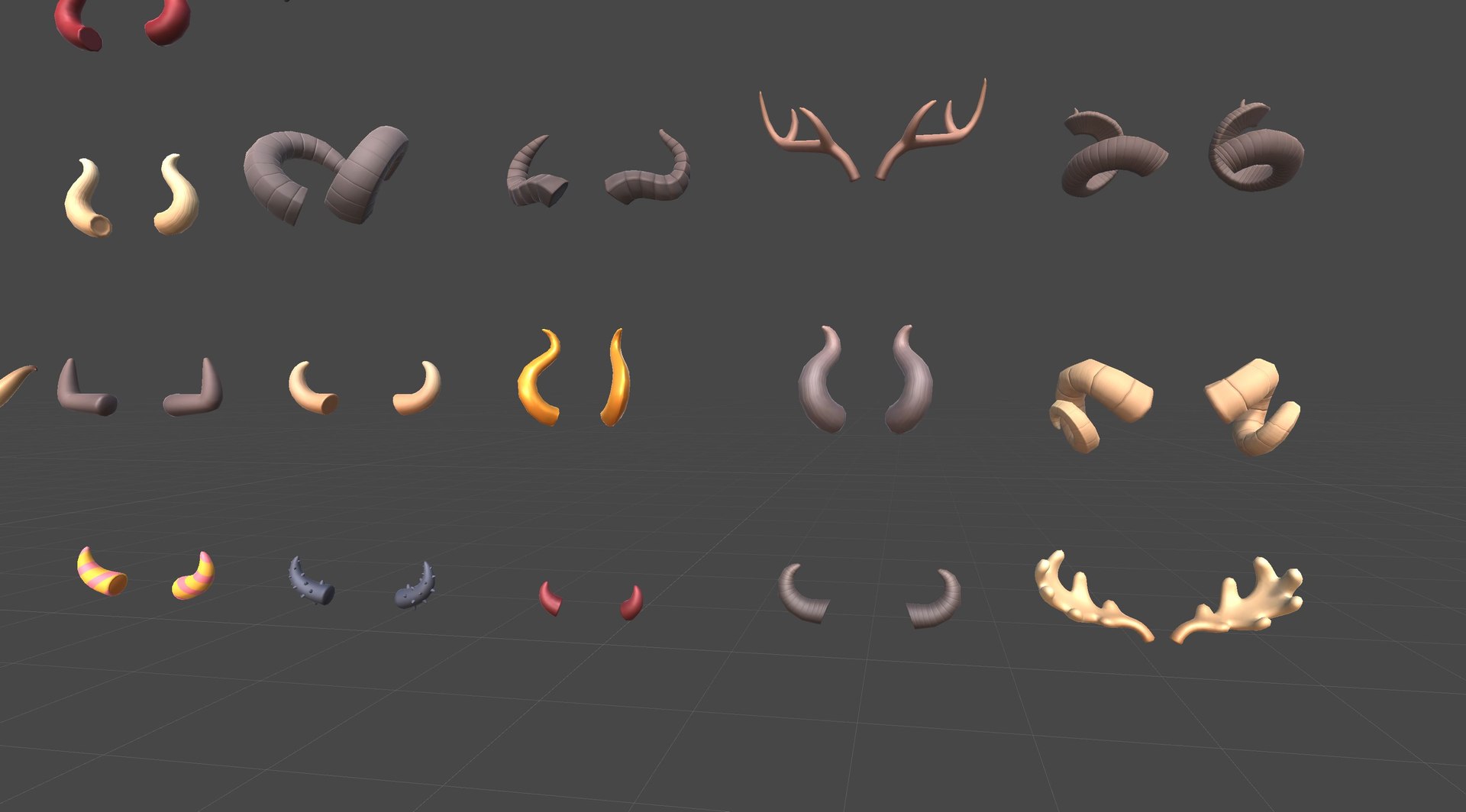 3D Lowpoly Horn Pack - TurboSquid 1777812