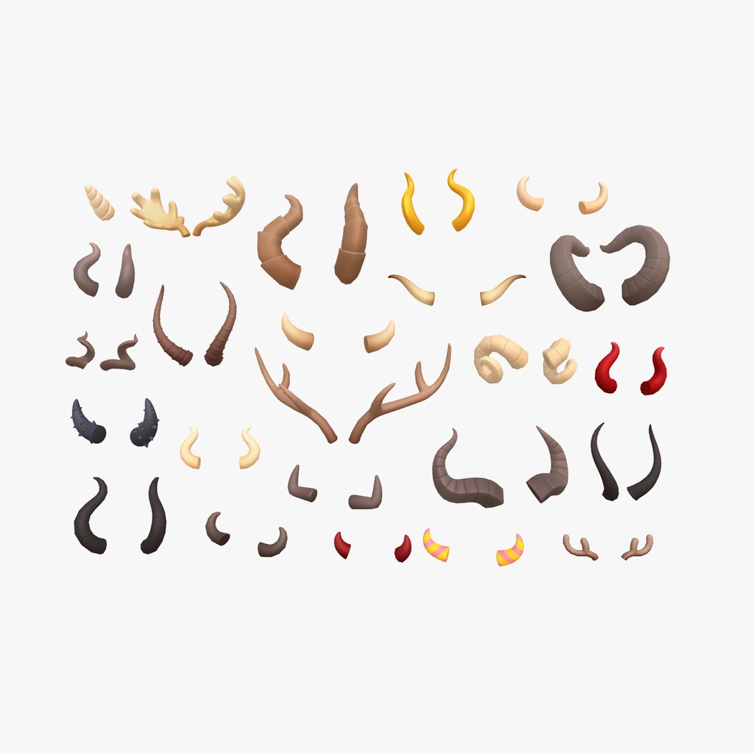 3D Lowpoly Horn Pack - TurboSquid 1777812