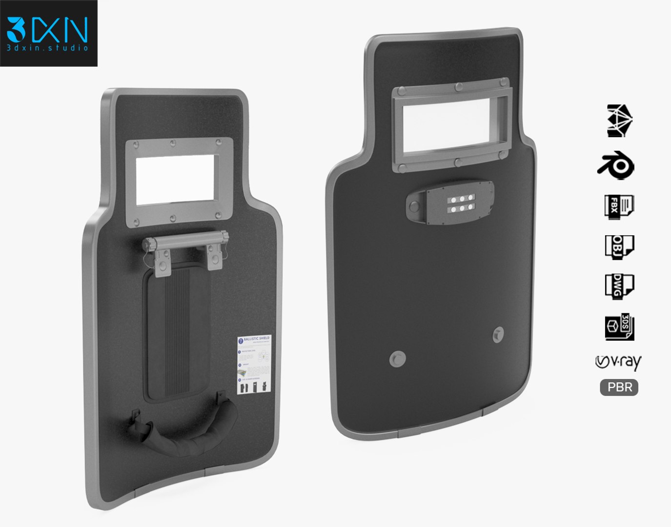 Ballistic Police Shield 3D Model - TurboSquid 2122783