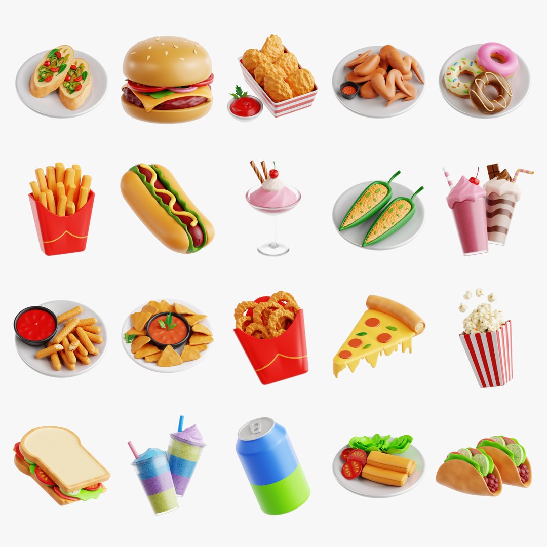 3D Fast Food 3D Collection - TurboSquid 2164303