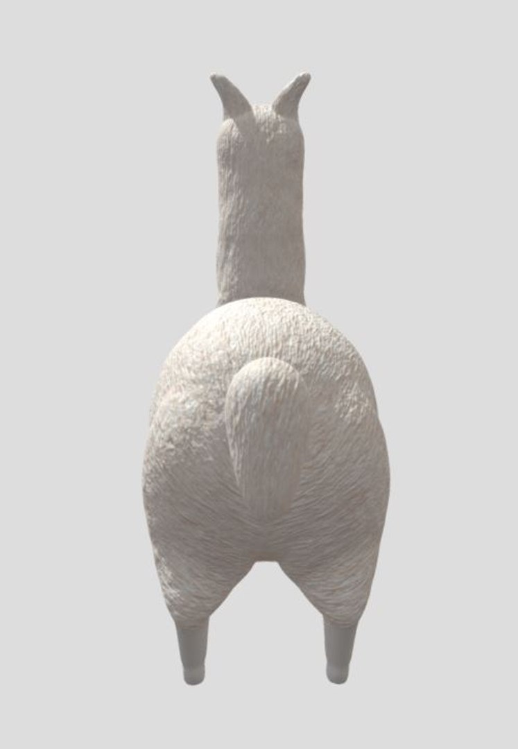 3D White Lama model - TurboSquid 1716313